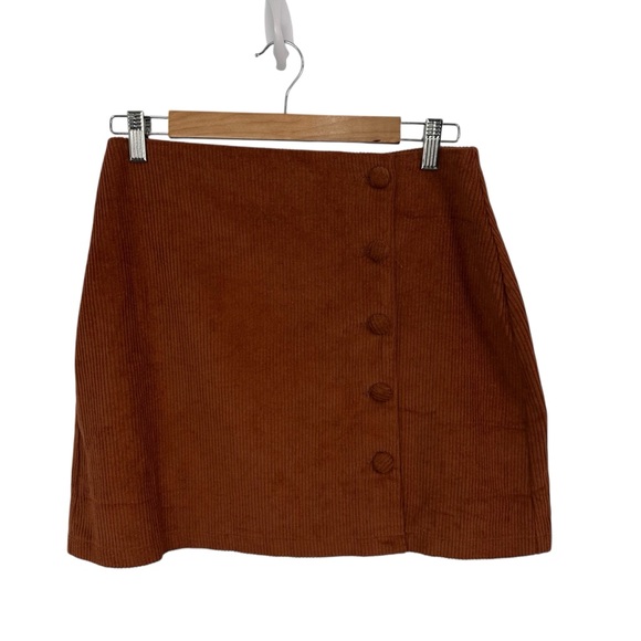 Lulus | Skirts | Lulus Katherine Rust Brown Corduroy Mini Fitted Pencil ...